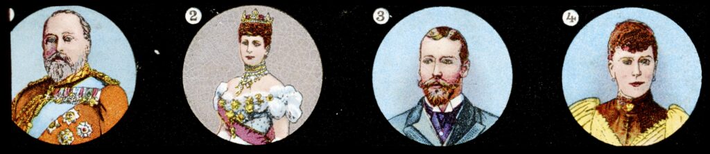 Lantern Slide Portraits of King, Queen, Prince and Princess of Wales ...